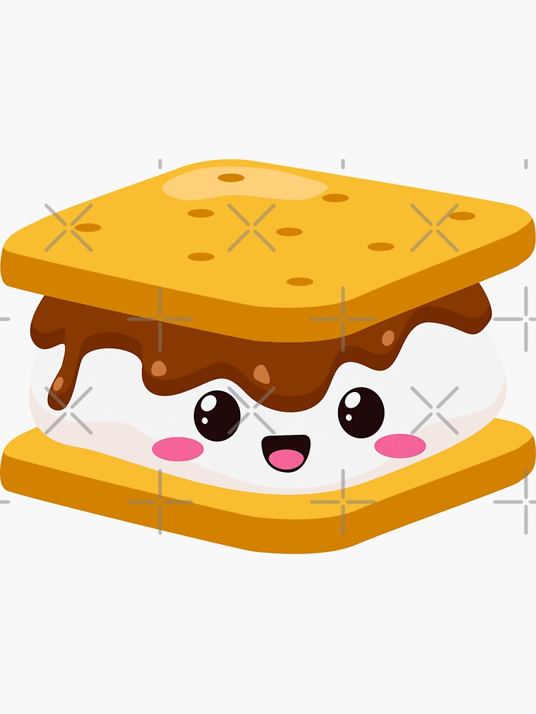 "Cute Smore Smiling" Sticker for Sale by cutieotter | Redbubble