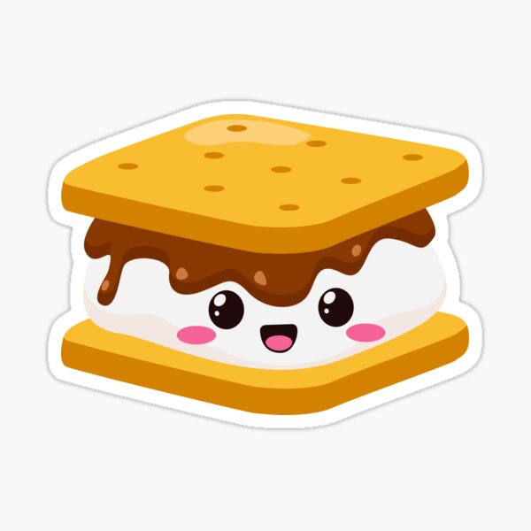 "Cute Smore Smiling" Sticker for Sale by cutieotter | Redbubble