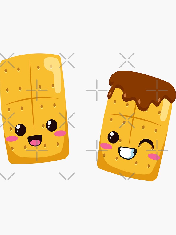 "Graham Crackers with Chocolates for Smores" Sticker for Sale by ...
