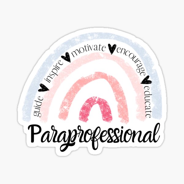"Paraprofessional (rainbow design)" Sticker for Sale by Oreo2020 ...