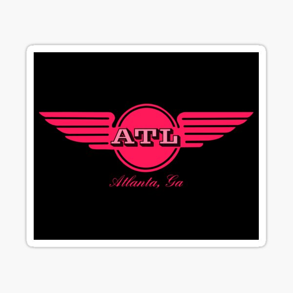 "Atlanta Georgia GA Airport Code ATL" Sticker for Sale by Lartheviking ...