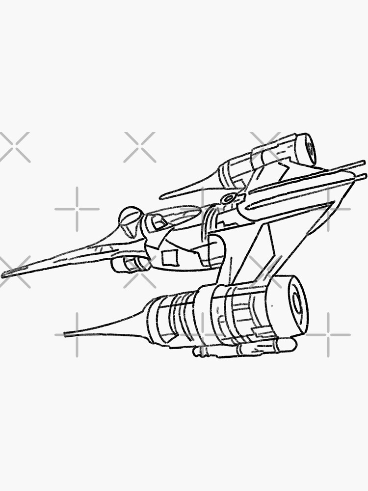 "Mando N-1 Starfighter" Sticker for Sale by Yensid1971 | Redbubble