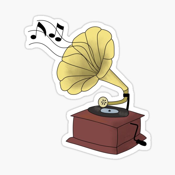 "Old record player phonograph" Sticker for Sale by Ashlison | Redbubble