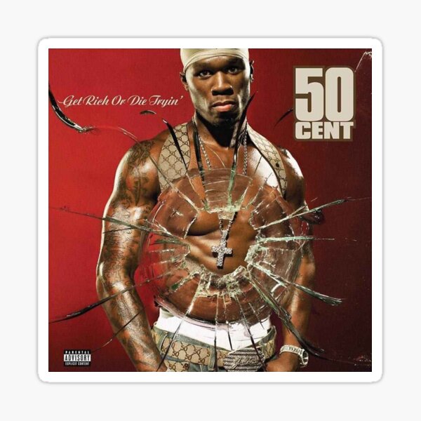"50 CENT Album Cover classic poster " Sticker for Sale by rocherruthing ...
