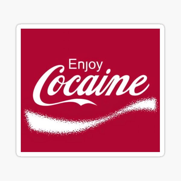 "Cocaine" Sticker for Sale by GenericPrint | Redbubble