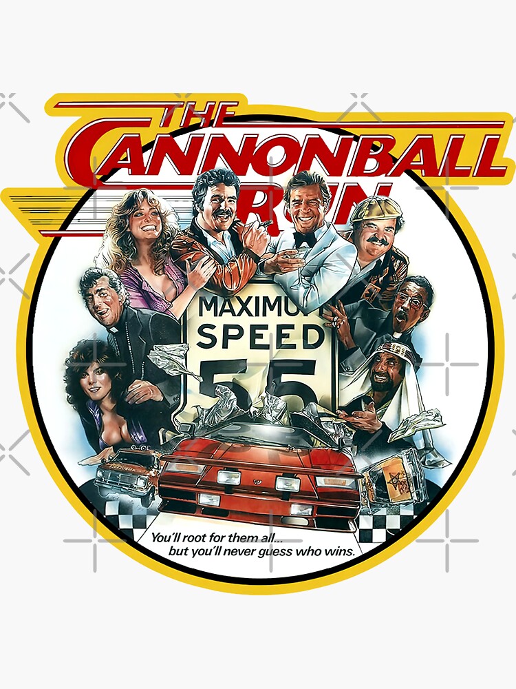 "The Cannonball Run All Character" Sticker for Sale by ErikYSTORE ...