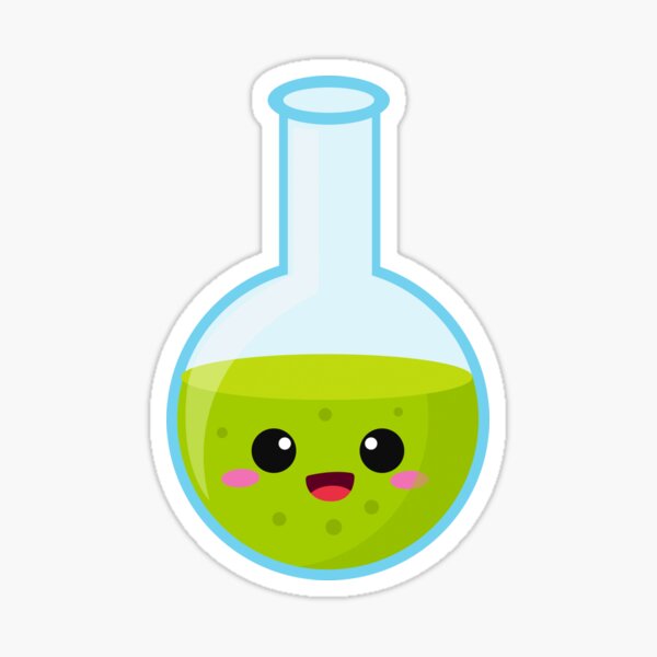 "Volumetric Flask with Green Chemical" Sticker for Sale by cutieotter ...