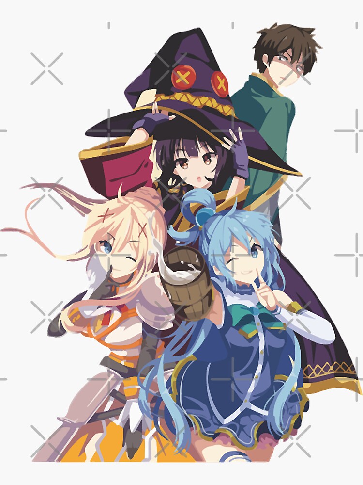 "konosuba merch Women Men" Sticker for Sale by MathildeJean | Redbubble