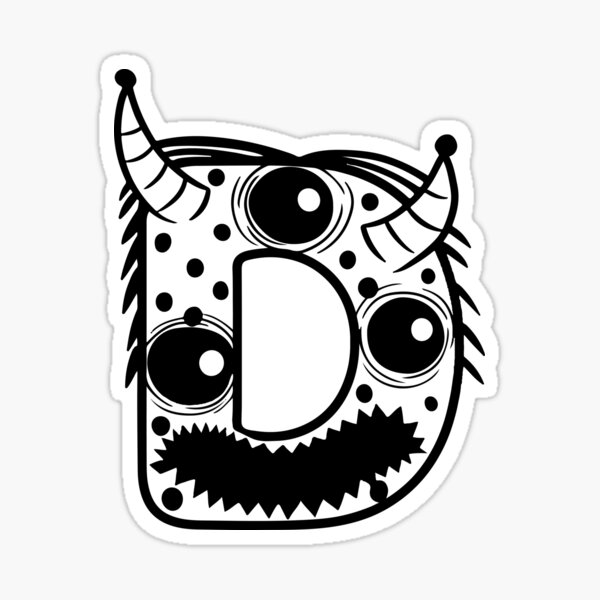 "D Monster Alphabet " Sticker for Sale by MINTWOW | Redbubble