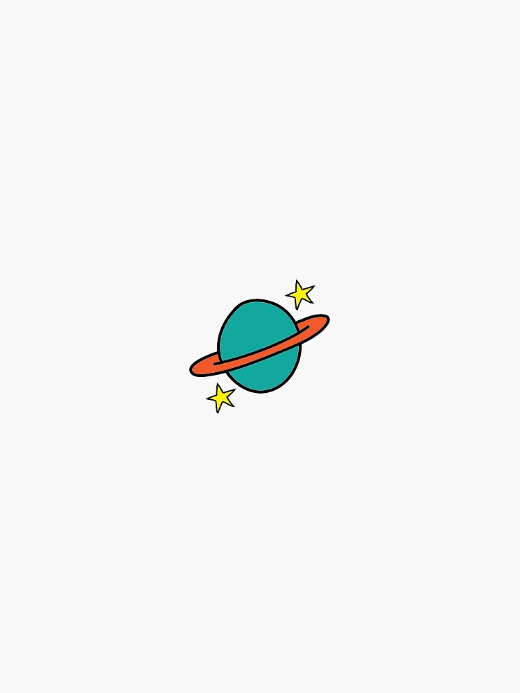 "Small Planet and Stars" Sticker for Sale by jomsdoodles | Redbubble