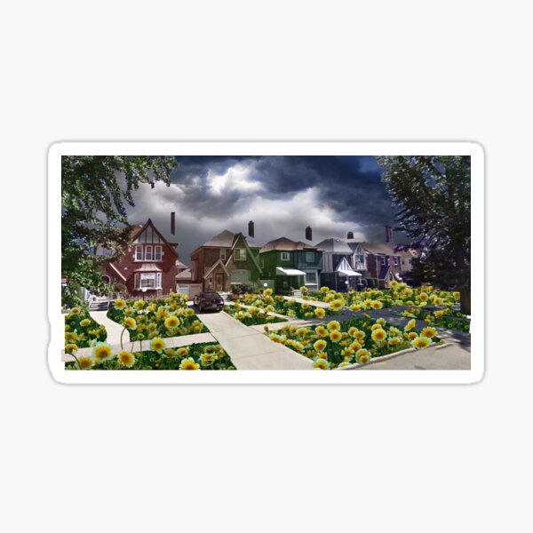 "Flower Neighborhood" Sticker for Sale by UNICORN2142 | Redbubble
