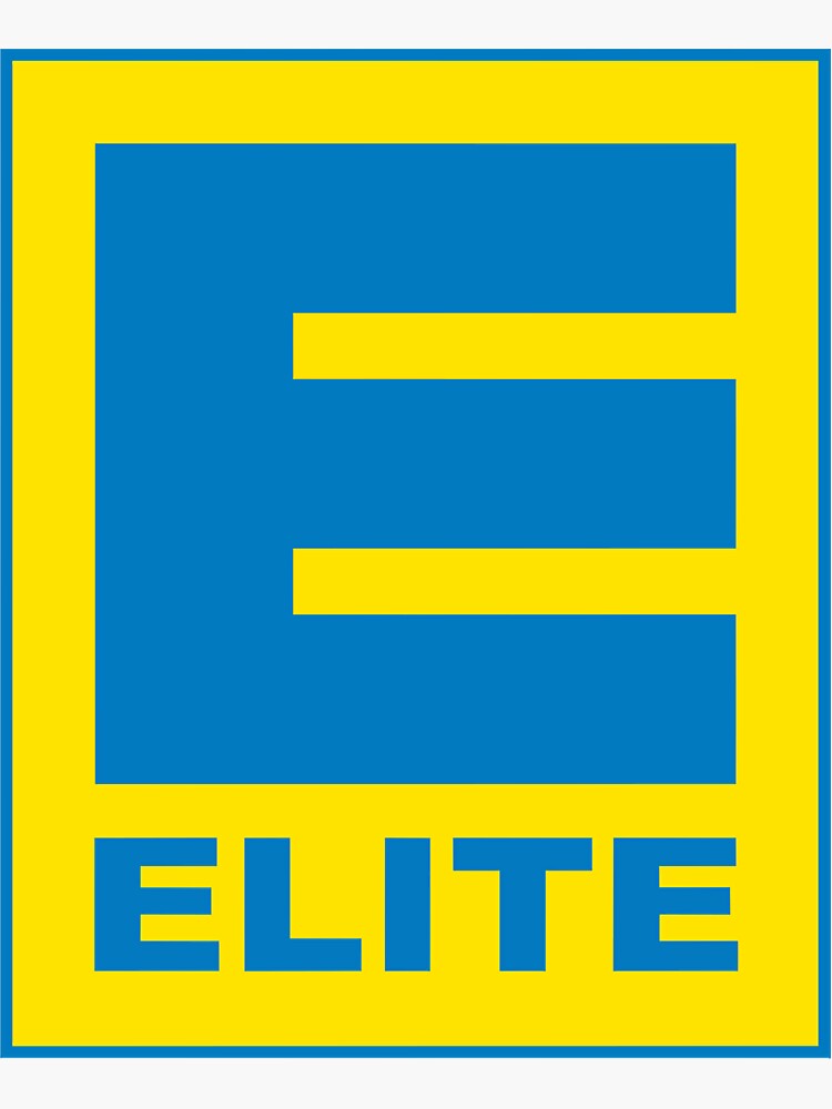 "Edeka elite funny logo" Sticker for Sale by MarthaDilworth | Redbubble