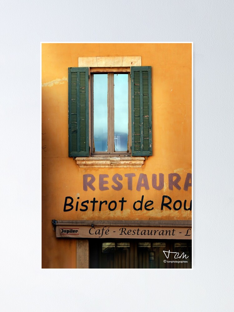 "Café, Bar, Restaurant, Roussillon, village, Luberon, colors, ochre ...