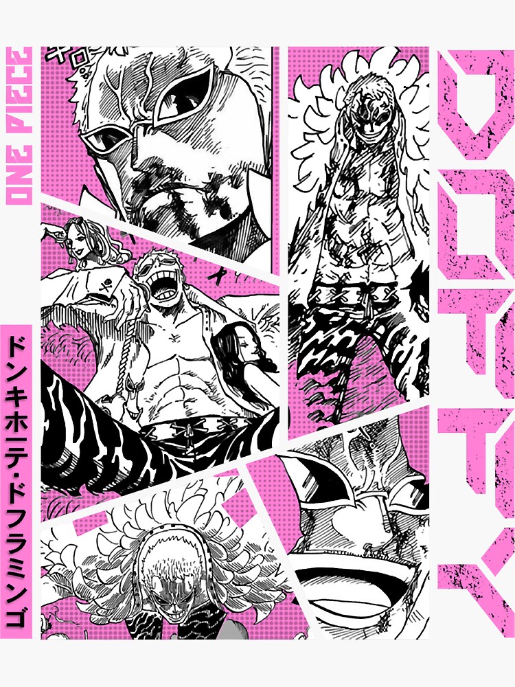 "Doflamingo Manga Panel" Sticker for Sale by TerrellEllis | Redbubble