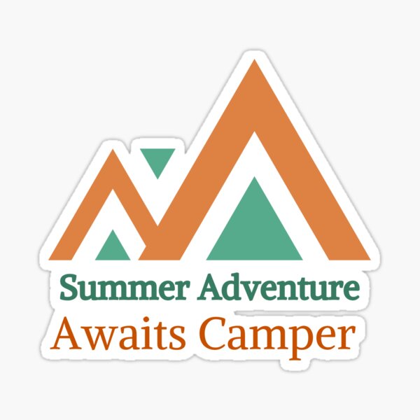 "Summer Adventure Awaits Camper" Sticker for Sale by Designeration ...