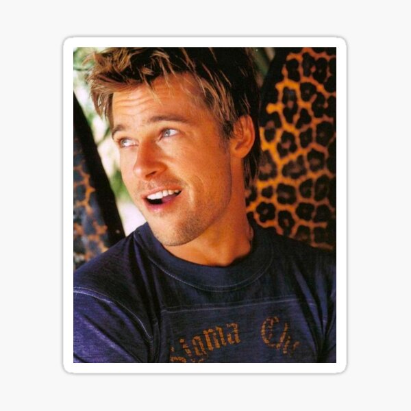 "Young Brad Pitt" Sticker for Sale by Sanshop1 | Redbubble