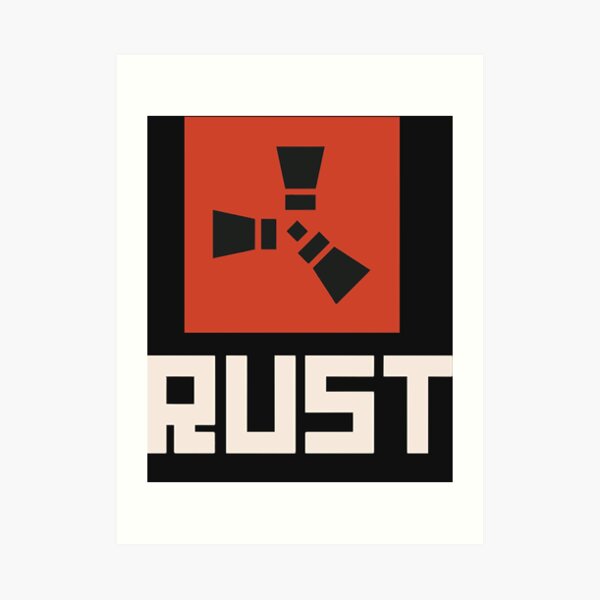 "Rust game logo" Art Print for Sale by Leone18 | Redbubble