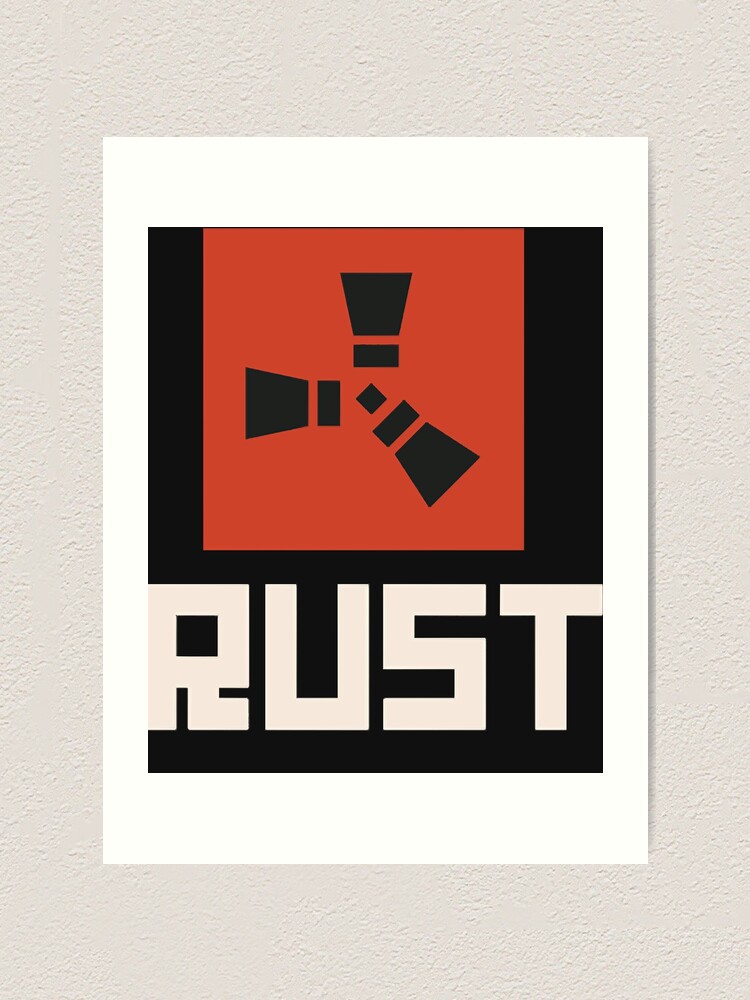 "Rust game logo" Art Print for Sale by Leone18 | Redbubble
