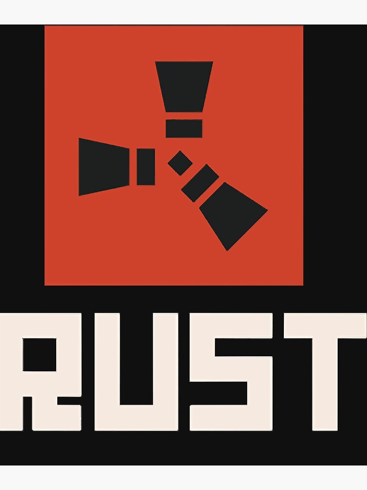 "Rust game logo" Art Print for Sale by Leone18 | Redbubble