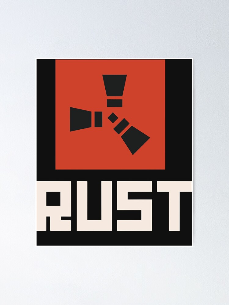 "Rust game logo" Poster for Sale by Leone18 | Redbubble