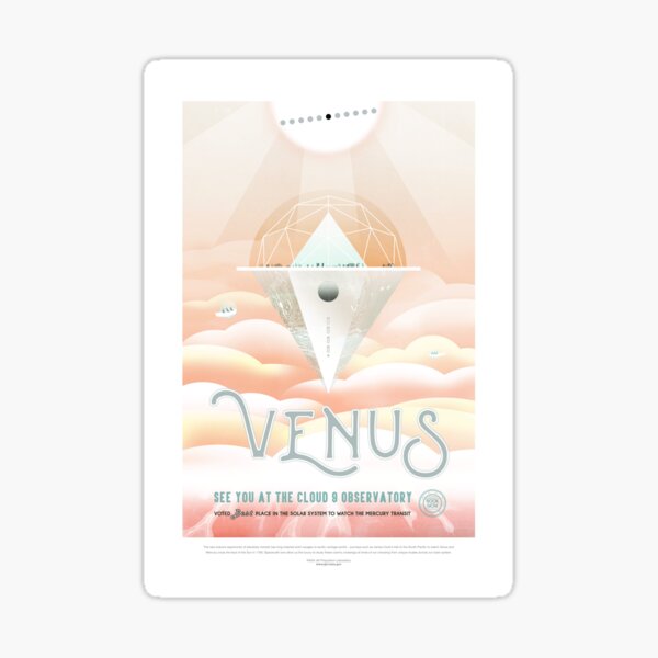 "NASA Space Tourism Posters: Venus" Sticker for Sale by nadegata ...