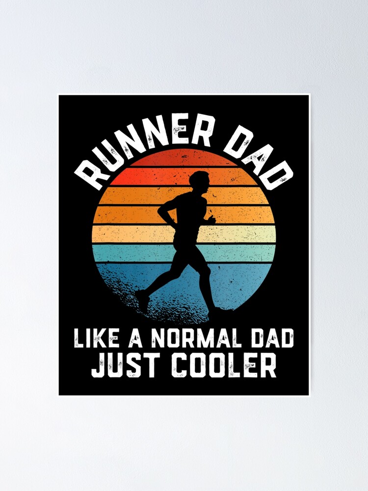 "Mens Runner Dad Marathon Runner Retro Running Like A Normal Dad ...