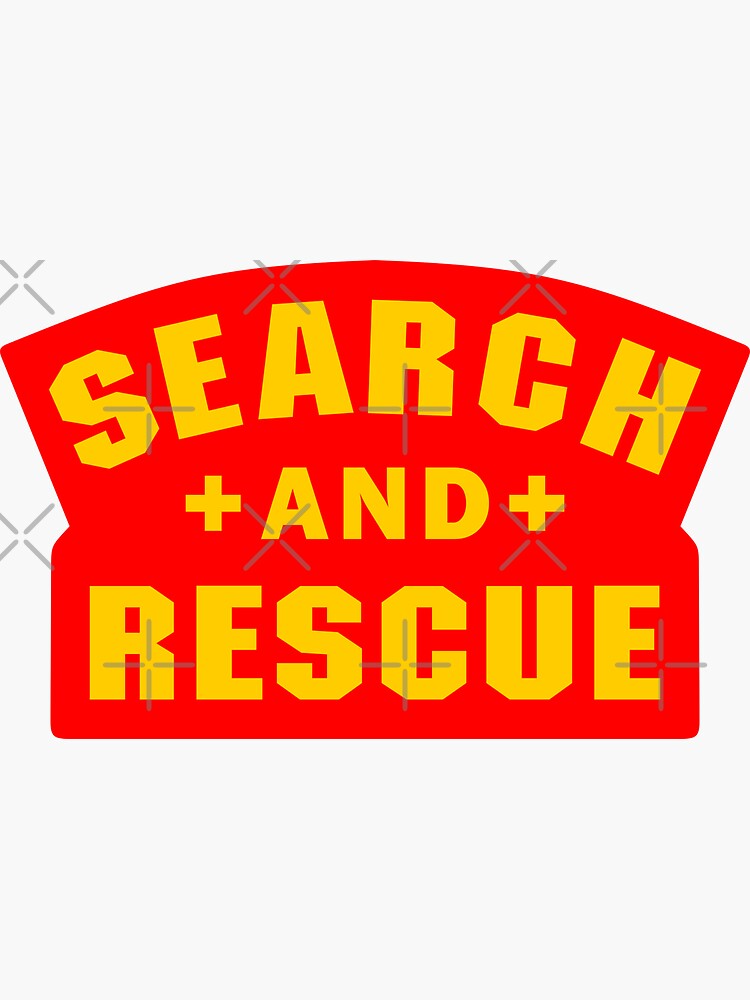 "Search And Rescue" Sticker for Sale by typogenix | Redbubble