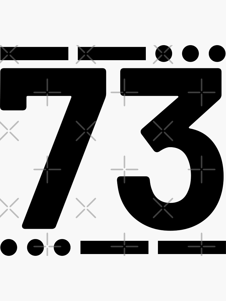 "Amateur Ham Radio 73 black" Sticker for Sale by ta5fa | Redbubble