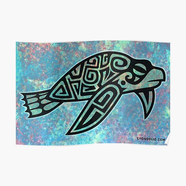 "Tribal Honu" Poster for Sale by chongolio | Redbubble