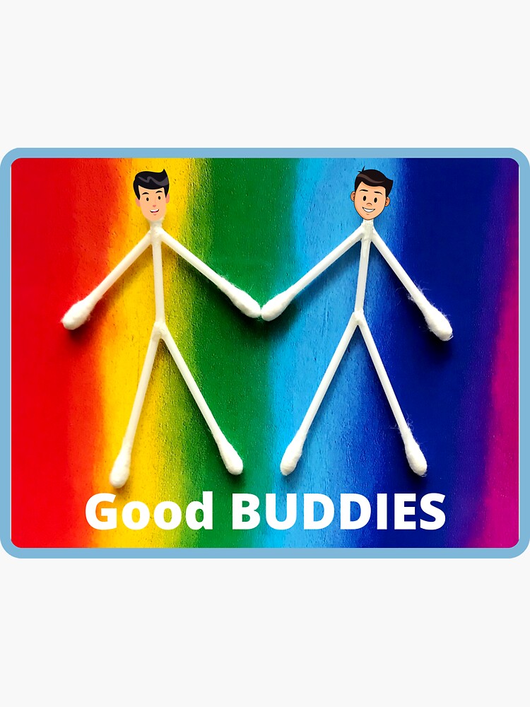 "PRIDE Good BUDDIES " Sticker for Sale by Bagsyrose | Redbubble