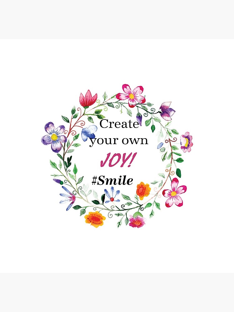 "Create your own JOY!" Clock for Sale by patdoodles | Redbubble