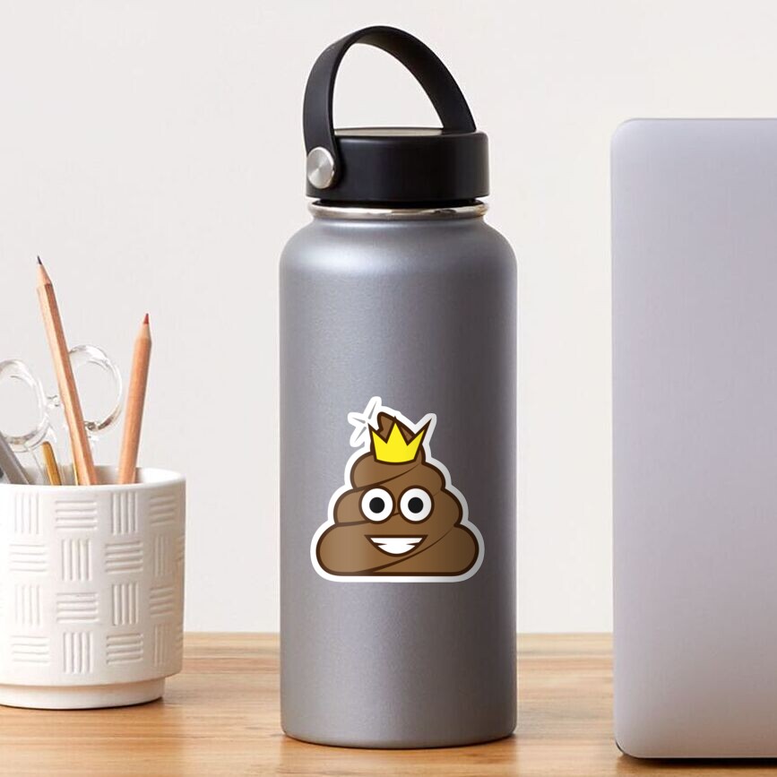"Poop Emoji Crown" Sticker for Sale by jvshop | Redbubble