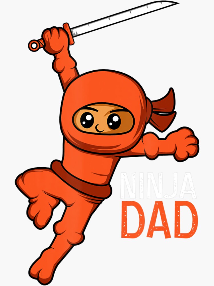 "Ninja Dad" Sticker for Sale by MaeEun | Redbubble