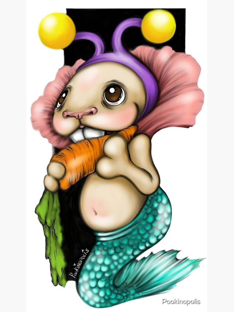"Alien Mer-Bunny" Poster for Sale by Pookinopolis | Redbubble