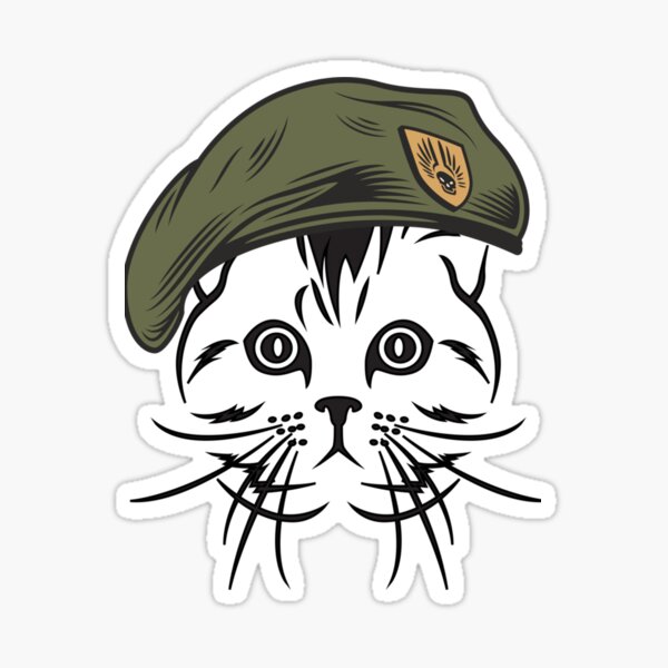 "Ukrainian cat Soldier " Sticker for Sale by AlexeaNagley | Redbubble