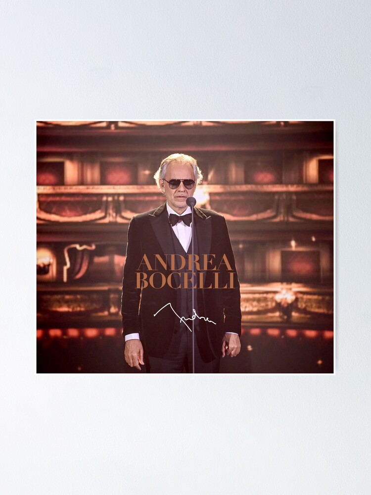 "Andrea Bocelli Night Concert with Signature" Poster for Sale by ...
