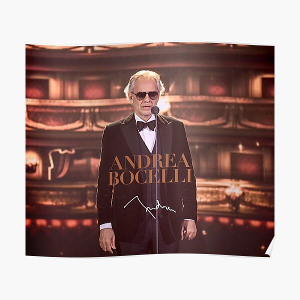 "Andrea Bocelli Night Concert with Signature" Poster for Sale by ...