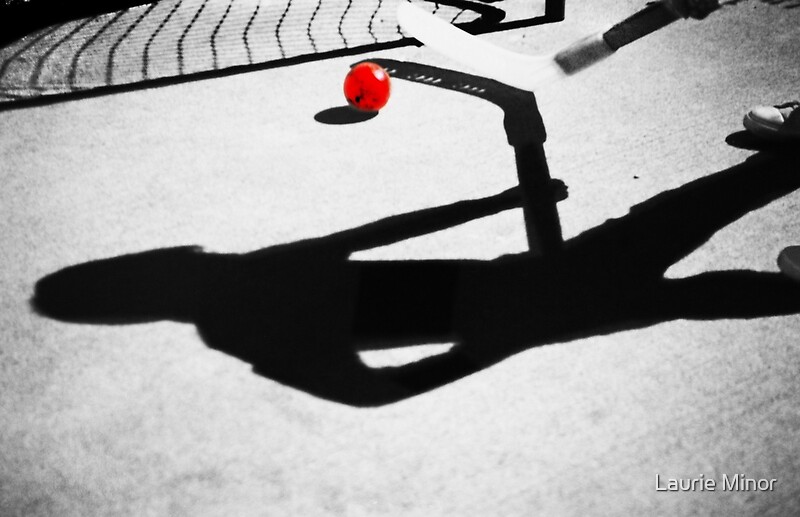 "Ball Hockey Shadows" by Laurie Minor | Redbubble