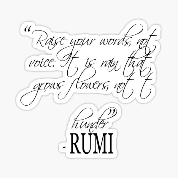 "Rumi Quotes" Sticker for Sale by QuotesInDilemma | Redbubble