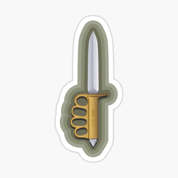 "Trench Knife with green border" Sticker for Sale by PCB1981 | Redbubble