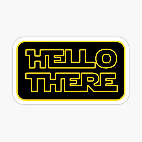"hello there" Sticker by rakelittle | Redbubble