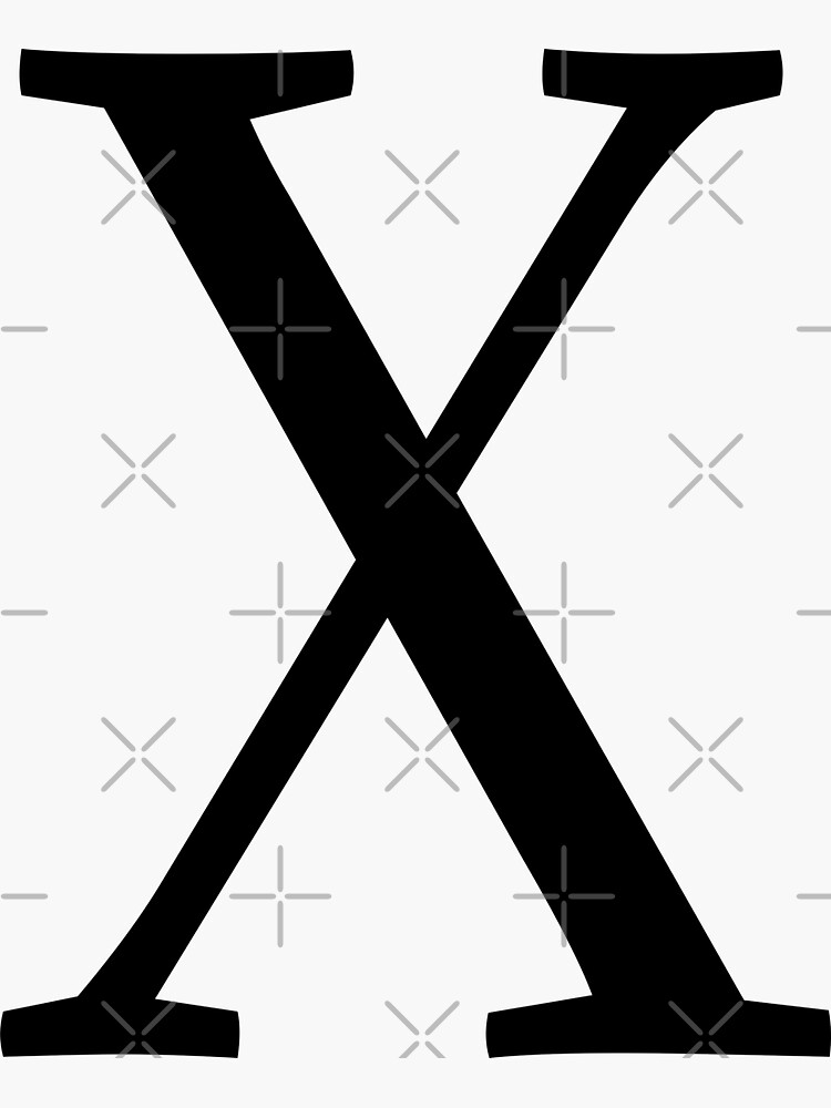 "Letters of the Alphabet X" Sticker for Sale by Aurorapod | Redbubble