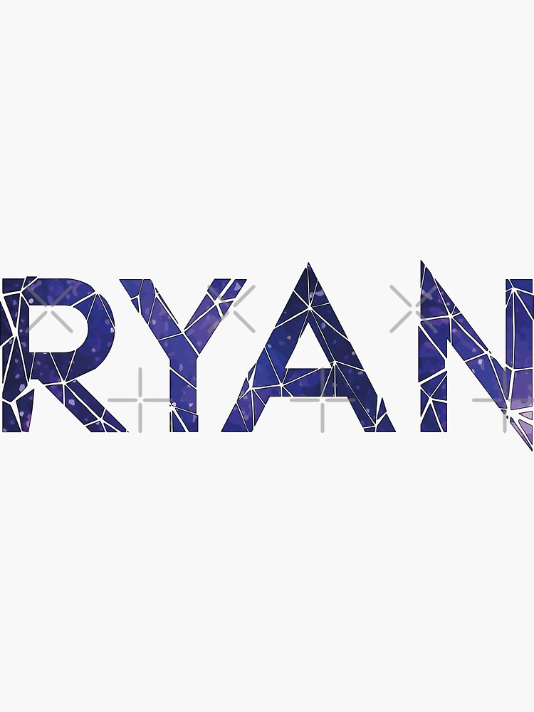 "RYAN Name I - My name is RYAN - typography name - Galaxy Vibe" Sticker ...