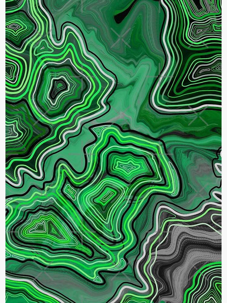 "Emerald Hand Drawn Geode Digital Pattern" Poster for Sale by ...