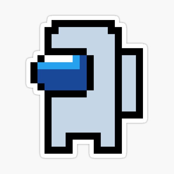 "Grey / White Crewmate" Sticker for Sale by davidIMAPixel | Redbubble