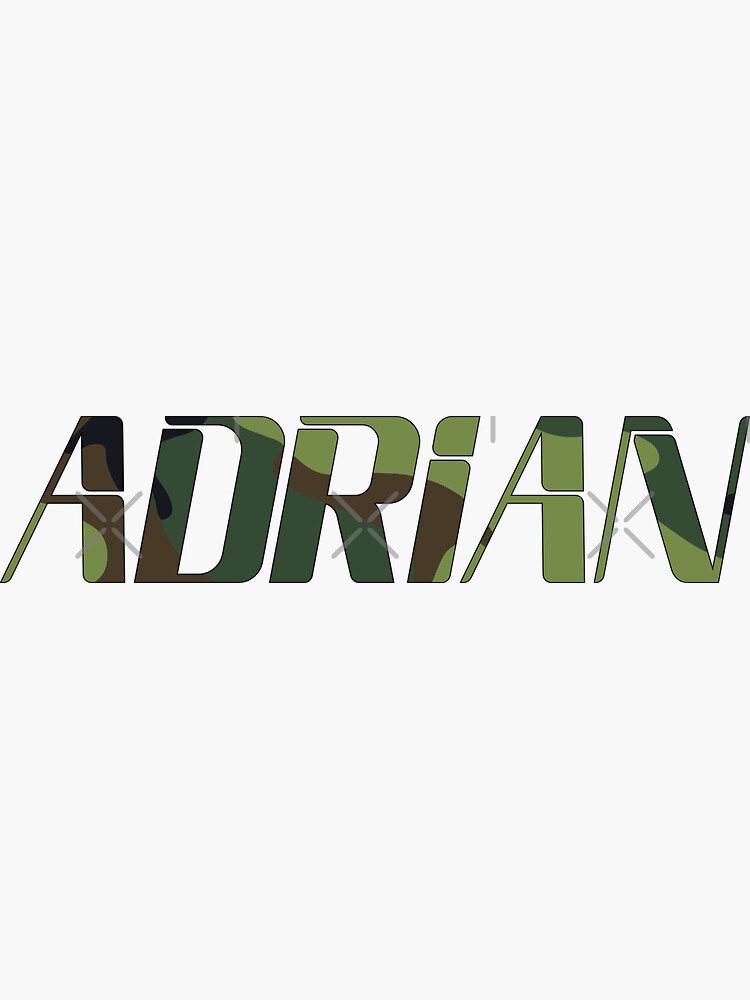 "ADRIAN Name III - My name is ADRIAN - typography name - Camo Vibe ...