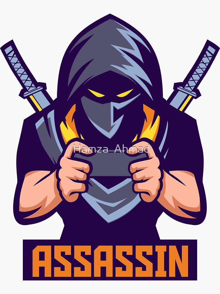 "Gaming design (Assasin)" Sticker for Sale by hamzakk7 | Redbubble