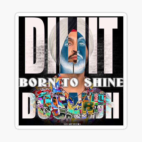 "Diljit Painting" Sticker for Sale by huhakali | Redbubble