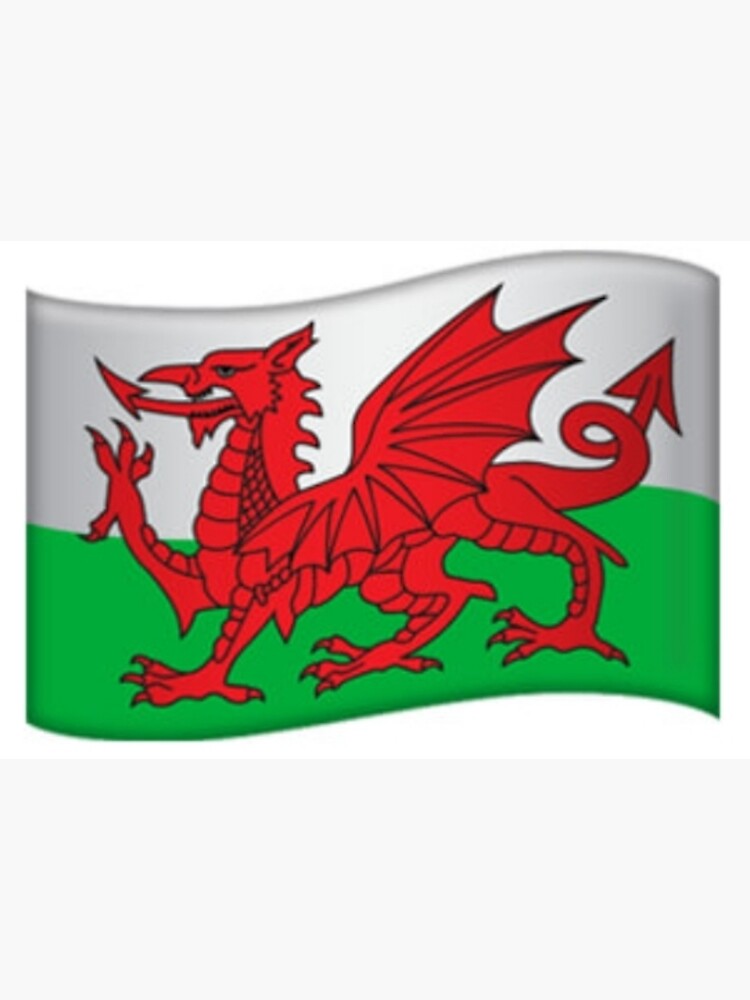"Welsh flag emoji" Sticker for Sale by Anne1458 | Redbubble