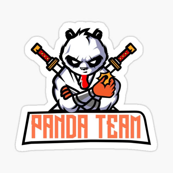 "Gaming design (Panda Team)" Sticker for Sale by hamzakk7 | Redbubble